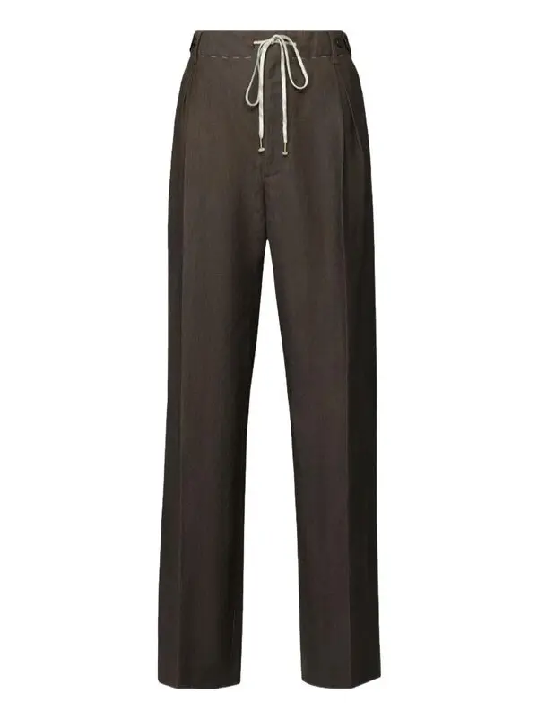 MAISON MARGIELA Drawstring Wide-leg Trousers - Brown