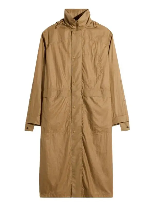 LEMAIRE Hooded Long Raincoat - Cardamom