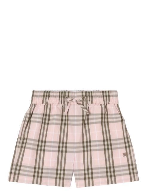 Burberry Checked Drawstring Shorts - Mallow Powder