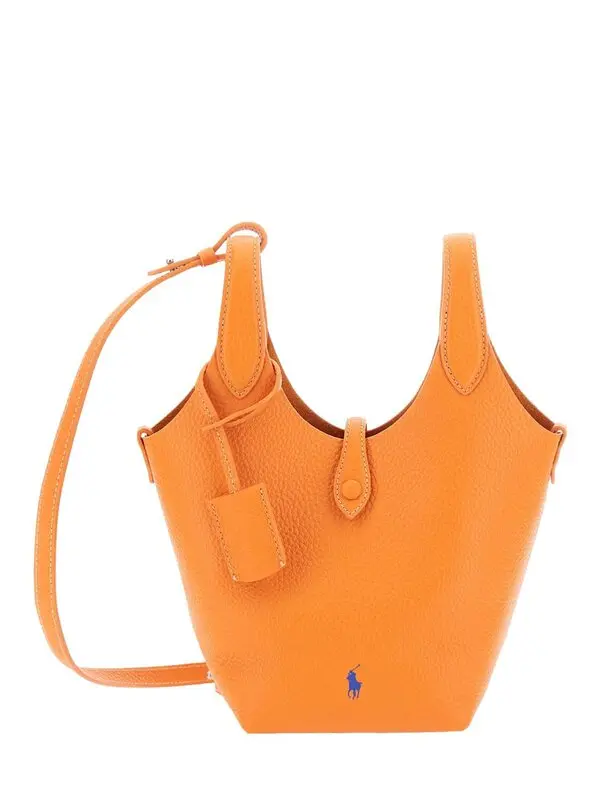Polo Ralph Lauren Logo Detailed Small Tote Bag - Orange