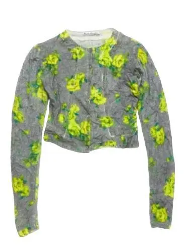 Acne Studios Floral Layered Cardigan - Gray