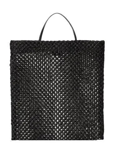 THE ROW Mini Barn Woven Tote Bag - Black