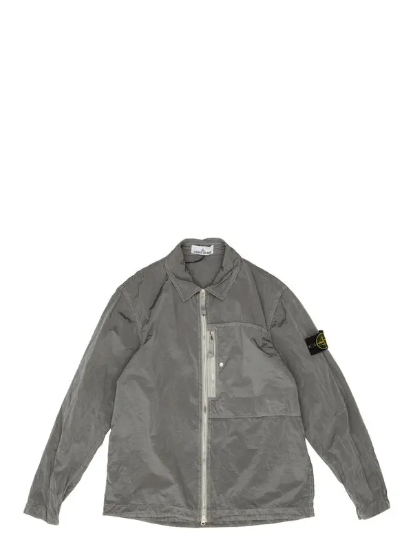 Stone Island Zip-up Pocket-detail Shirt Jacket - Pearl Gray