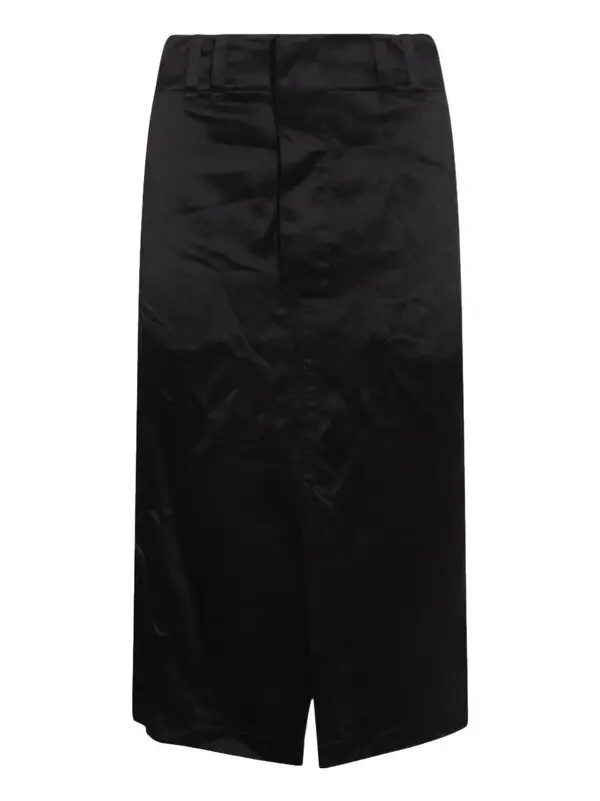Saint Laurent Belt Loop Midi Skirt - Black