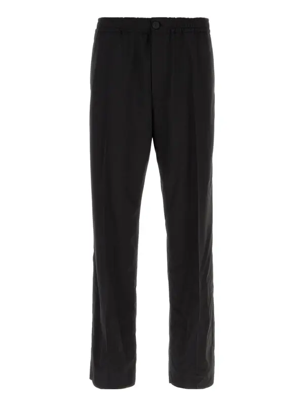 FERRAGAMO Straight-leg Trousers With Elasticated Waistband - Black