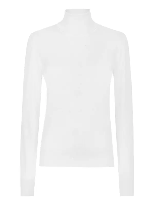 Dolce & Gabbana Long-sleeved High-neck Ribbed Sweater - White