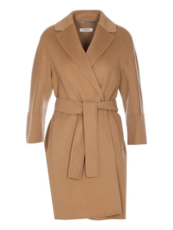 Max Mara Belted Wool Coat - Brown