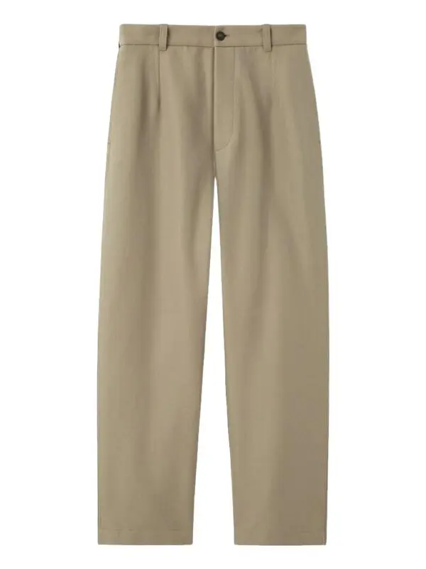 Loro Piana High-rise Straight Leg Trousers - Sea Turtle