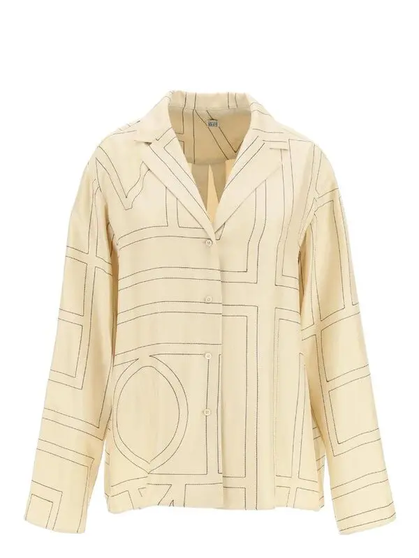 TOTEME Sanville Long-sleeved Shirt With Classic Collar - Ivory