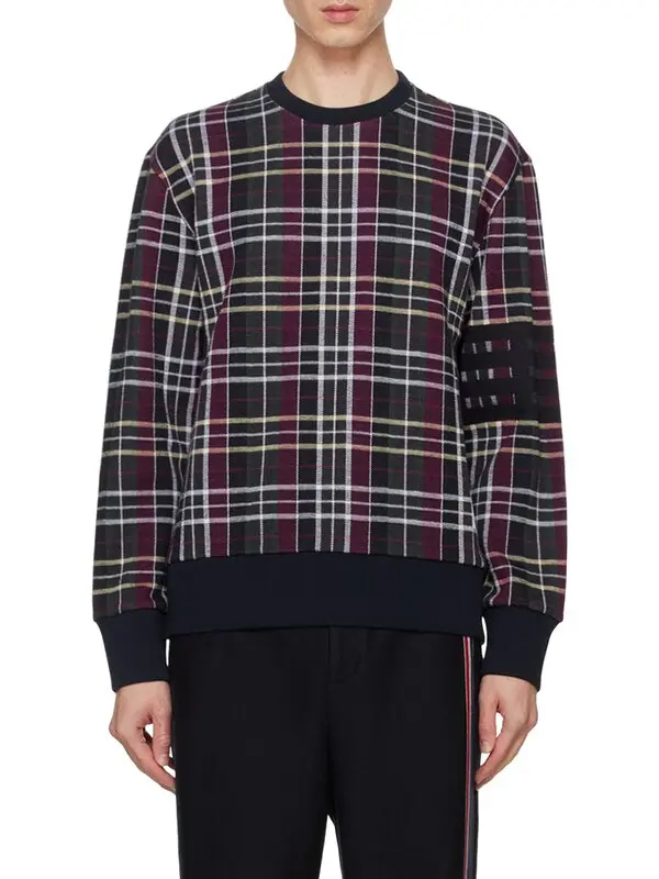 Thom Browne Checked Sweater - Black