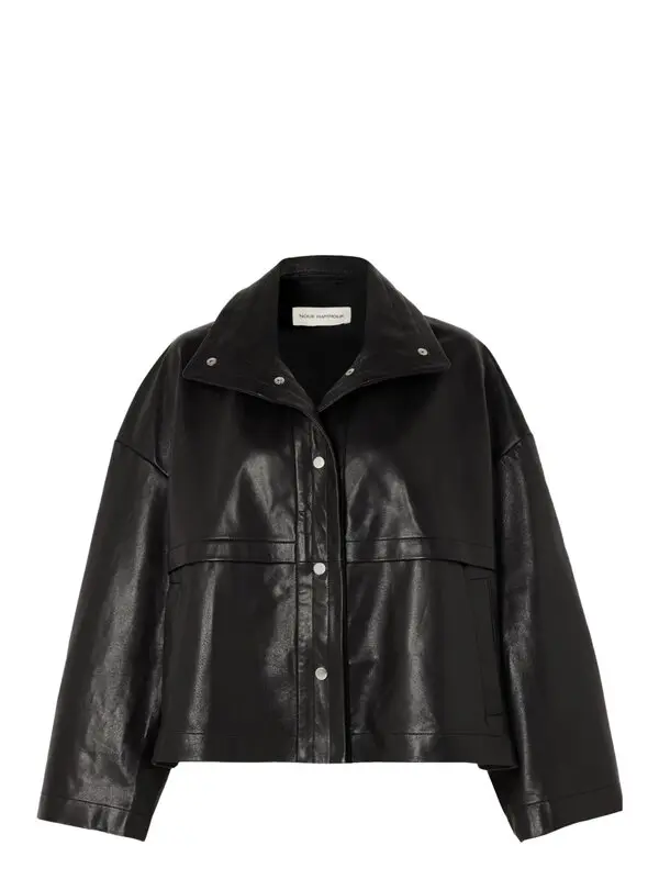 Nour Hammour Park Leather Jacket - Black