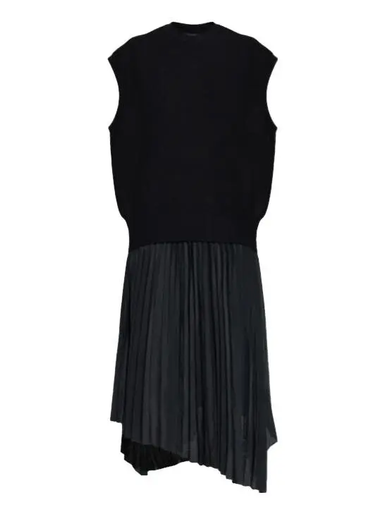 ALLSAINTS Pleated Midi Dress - Black