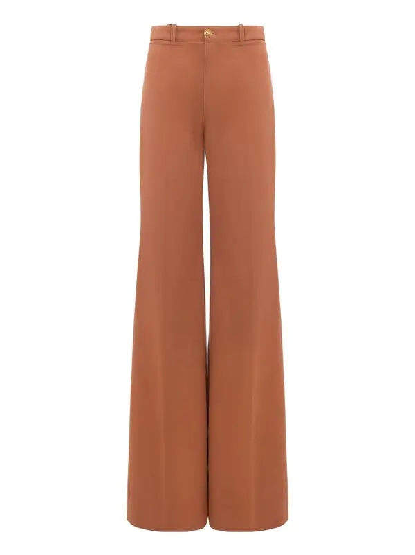 Chloé High-waisted Flared Tailored Trousers - Nougat