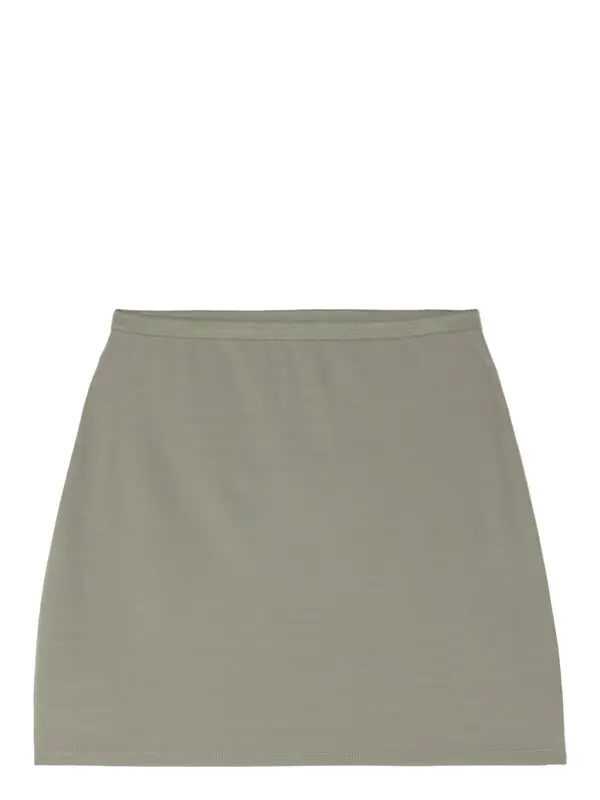 ANINE BING Elise Stretch-jersey Mini Skirt - Military Green