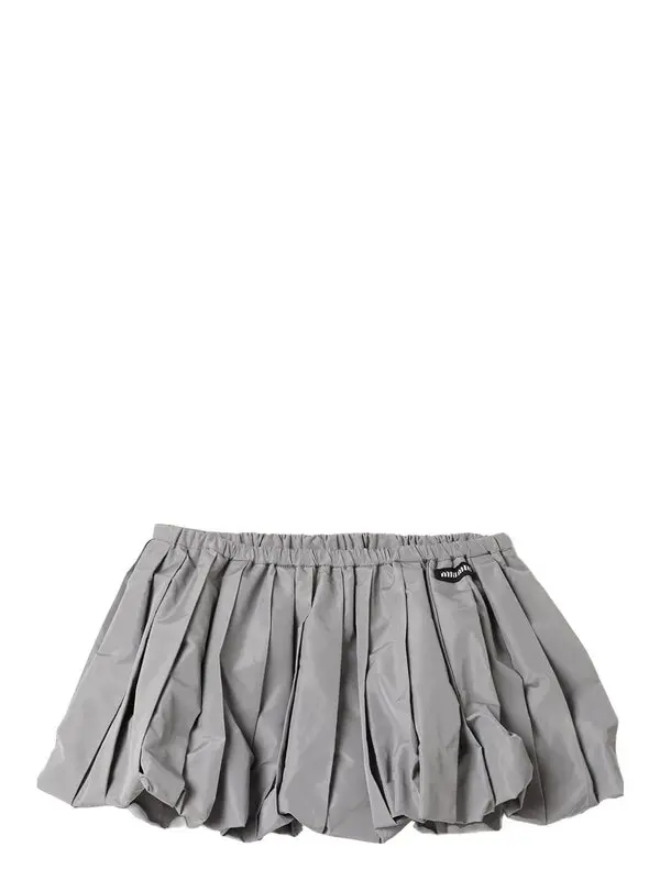 Miu Miu Technical Fabric Mini Skirt - Gray
