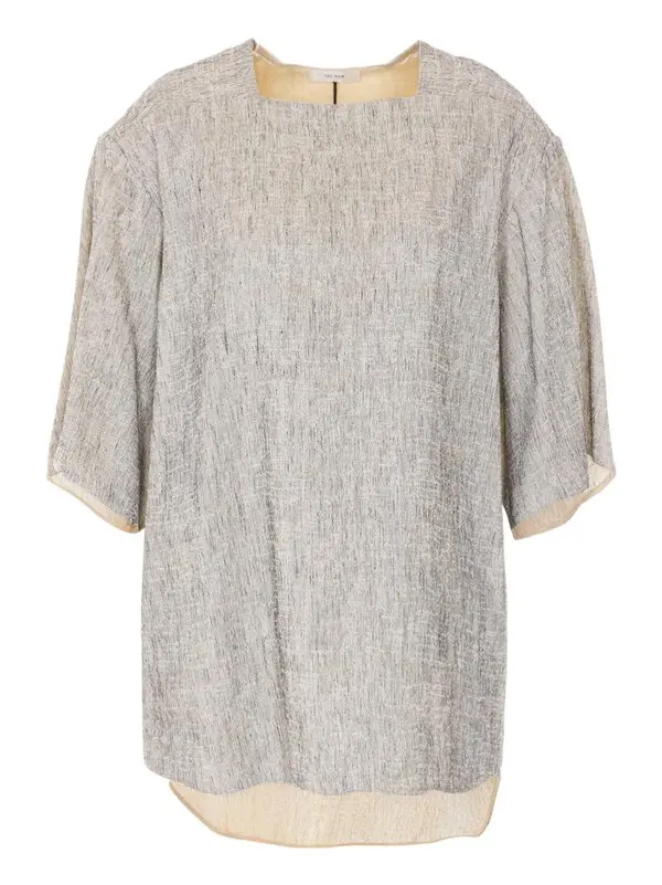 THE ROW Short Sleeve Square Neck Top - White