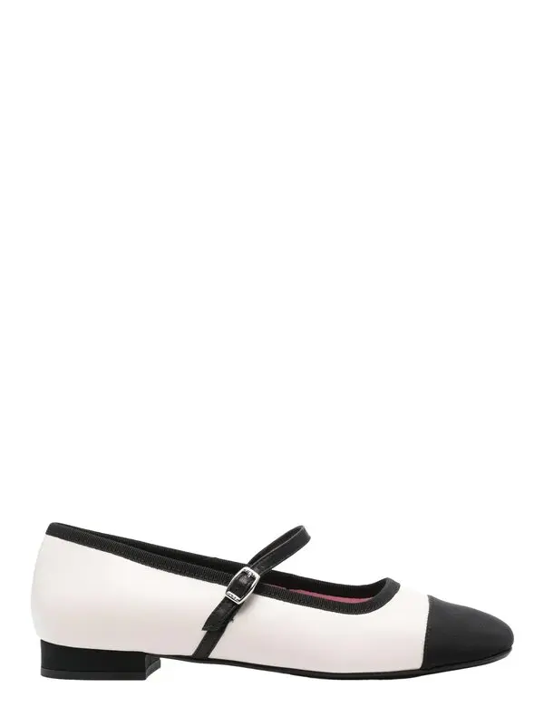 CAREL Leather Ballerinas - Beige Black