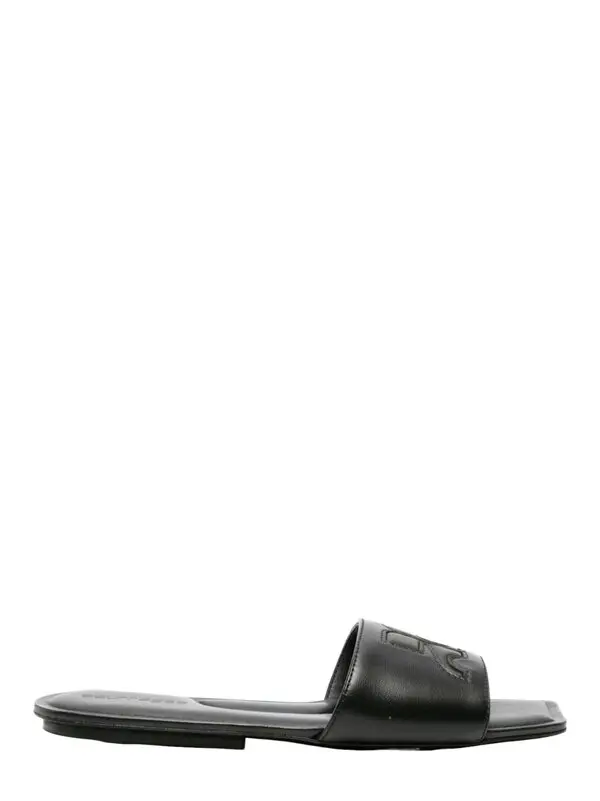 COURREGES Open Toe Slip-on Slides - Black