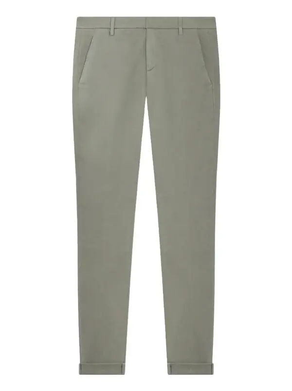 DONDUP Logo-trimmed Tailored Trousers - Gray