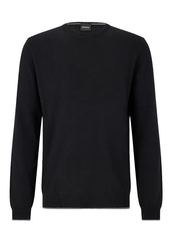 Hugo Boss Long-sleeved Crew Neck Sweater - Black