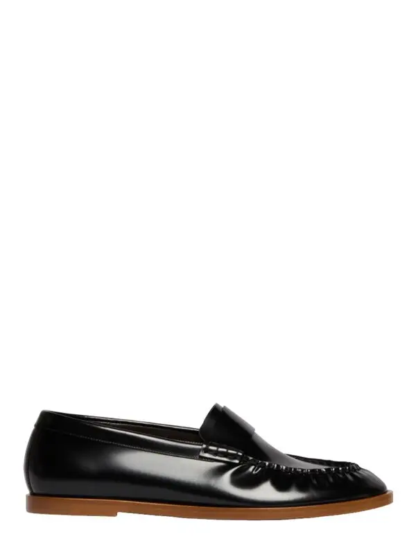 THE ROW Patent Leather Loafers - Black