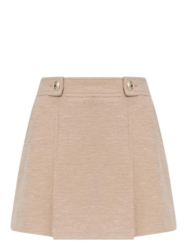TOM FORD Pleated Mini Skirt - Beige
