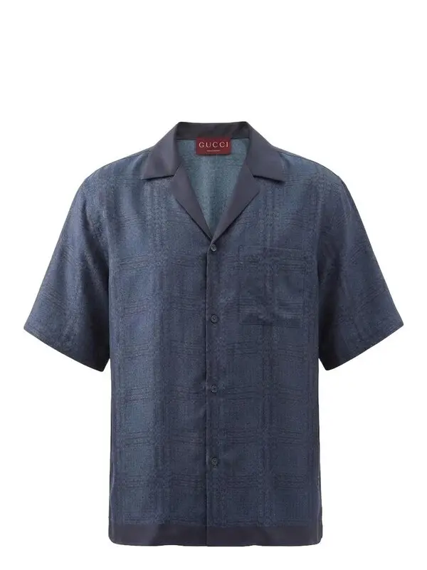 Gucci Graphic Bowling Shirt - Blue