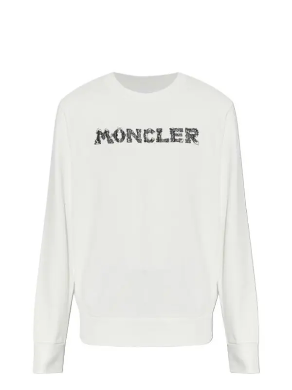 Moncler Logo Crewneck Sweatshirt - White