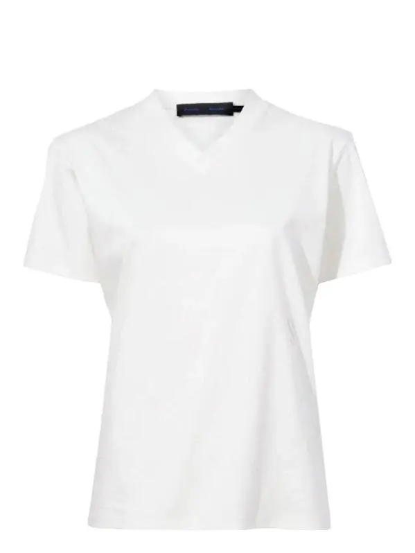 Proenza Schouler Talia Embossed Organic Cotton-jersey T-shirt - White