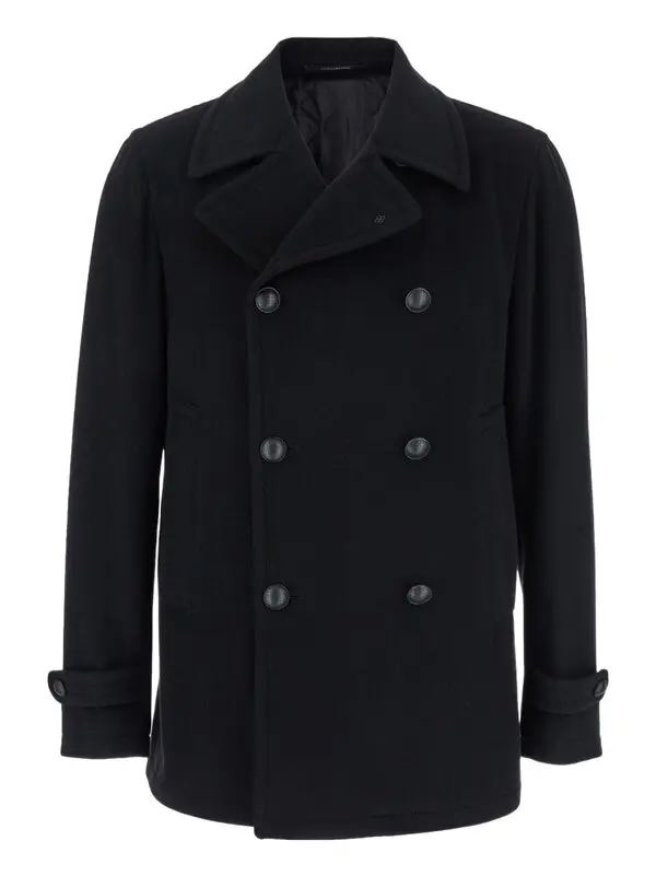 Tagliatore Monaco Double-breasted Coat - Black