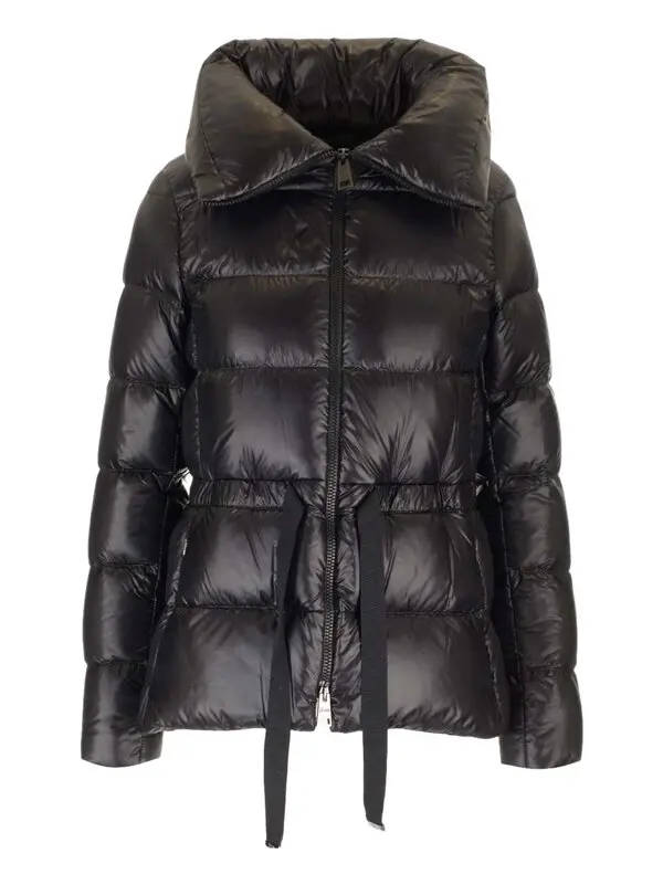 Herno Drawstring Waist Padded Coat - Black