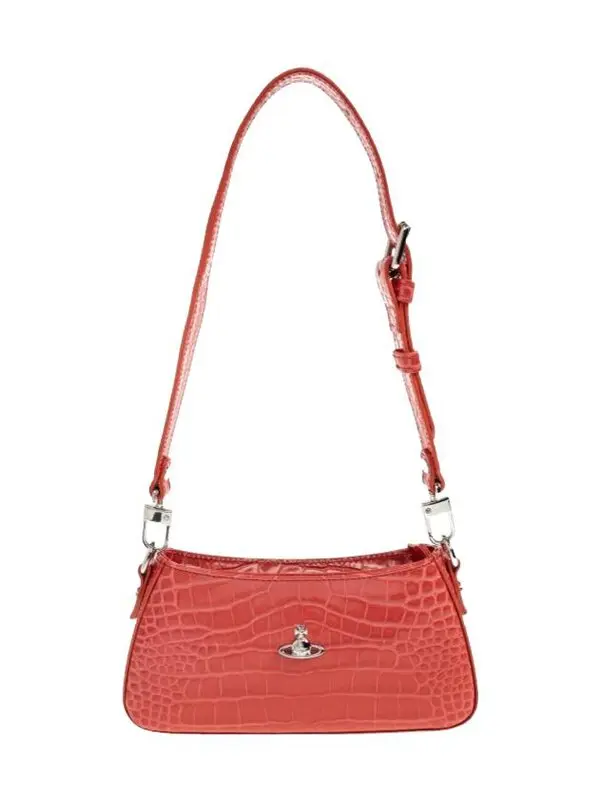 VIVIENNE WESTWOOD Tasha Embossed Shoulder Bag - Red