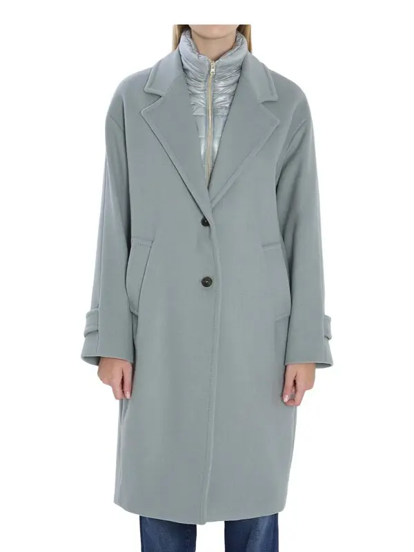 Herno Single Breasted Padded Coat - Gray