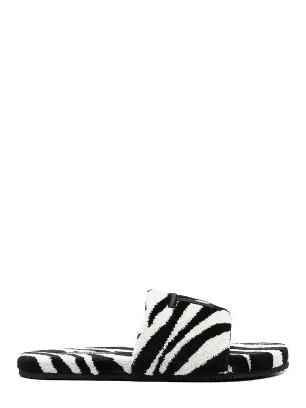 TOM FORD Zebra Print Slides - Black