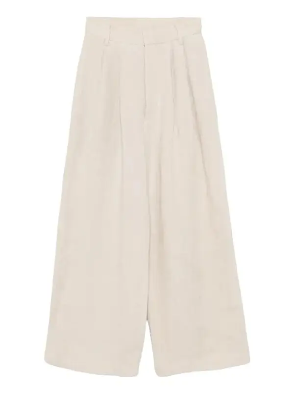 UMA WANG Tailored Wide Leg Casual Pants - White