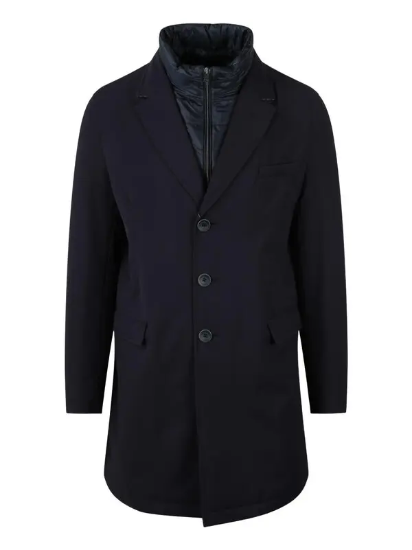 Herno Single-breasted Tailored Coat - Black