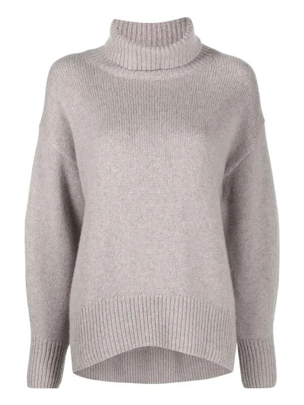 Arch4 Turtleneck Pullover With Rib Trim - Gray