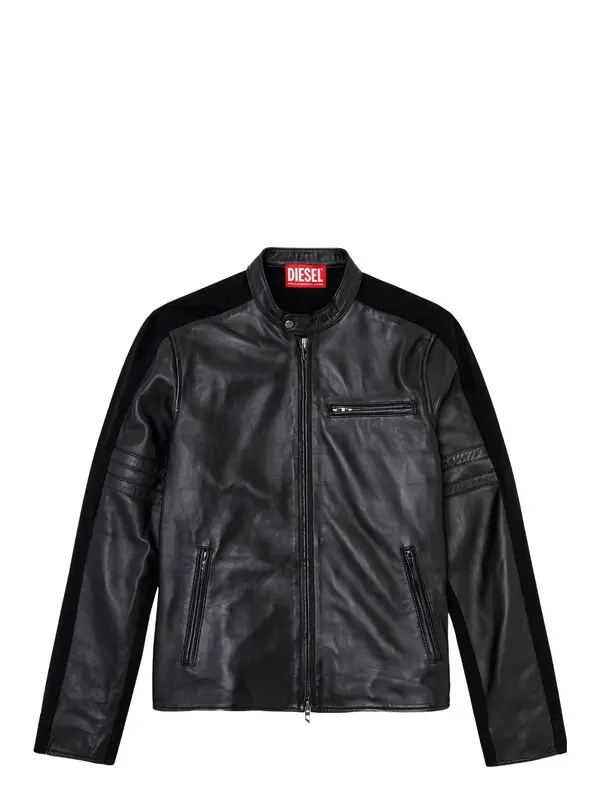 DIESEL® L-simz Leather Jacket - Black