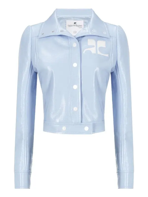 COURREGES Courrèges Logo-patch Press-stud Jacket - Blue