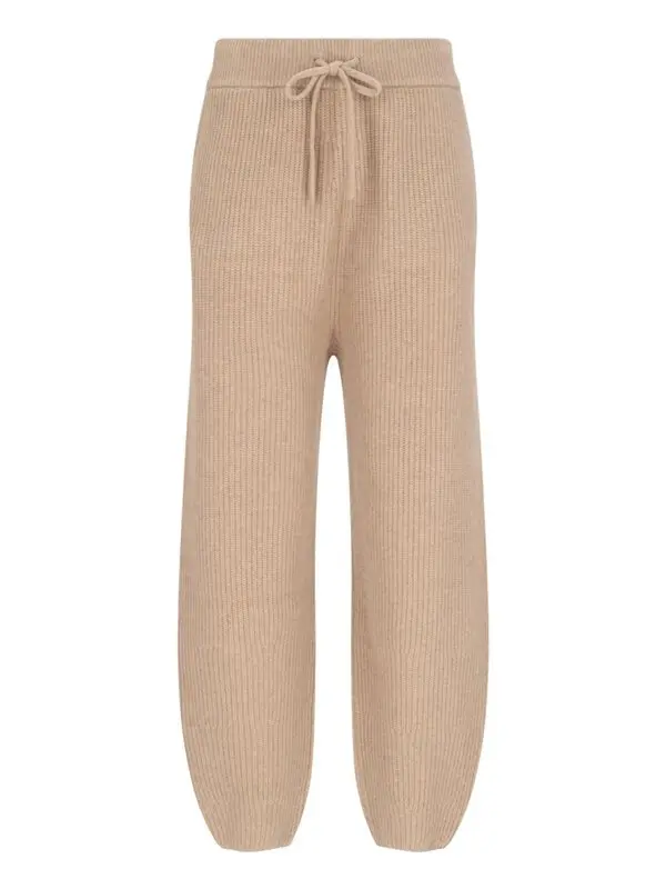 Polo Ralph Lauren Ribbed Knit Wide-leg Drawstring Pants - Beige