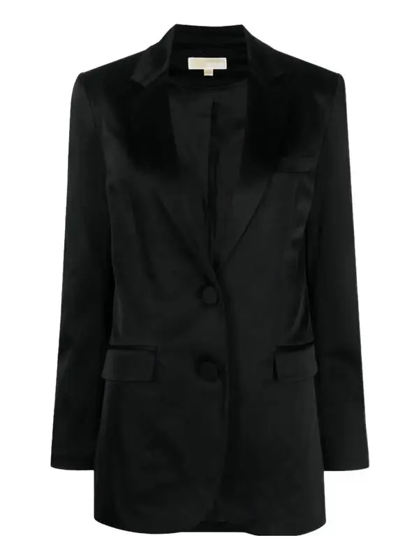 Michael Kors Single-breasted Blazer With Buckle Cuffs - Black