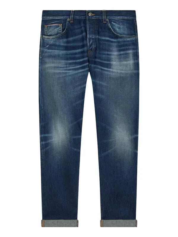DONDUP Logo Patch Jeans - Blue