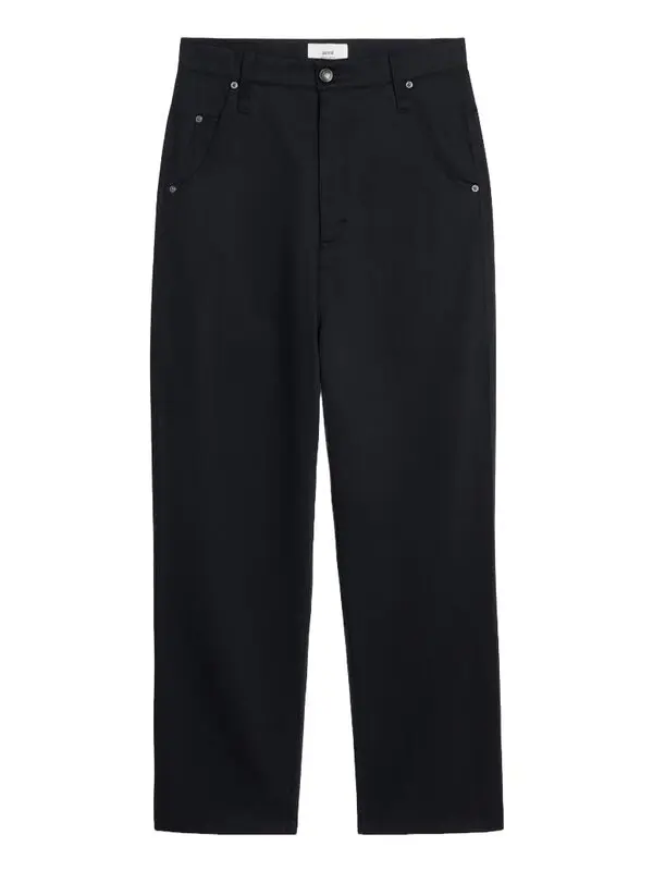 Ami Alex Fit Straight-leg Trousers - Black