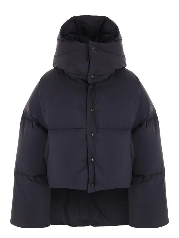 Alaïa Padded Jacket With Removable Hood - Black