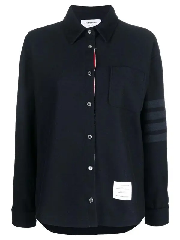 Thom Browne Two-tone 4-bar Mini Dress - Navy Blue