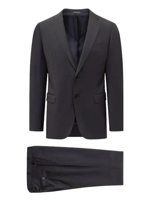 Emporio Armani Sinle Breasted Two-piece Tailored Suit - Black
