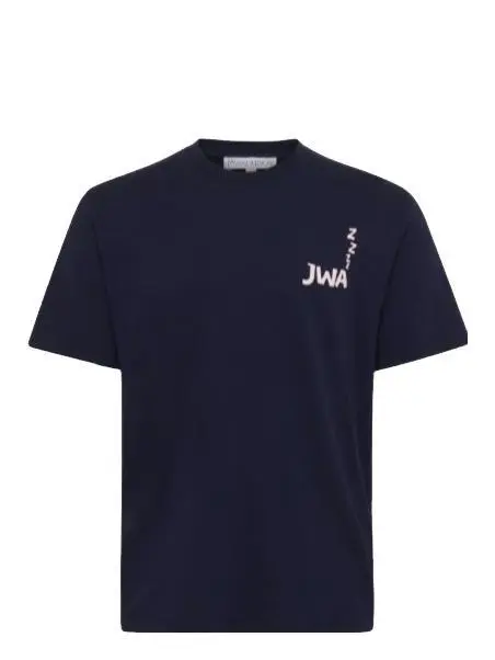 J.W.ANDERSON Jw Anderson Jwa Back Print T-shirt - Dark Blue