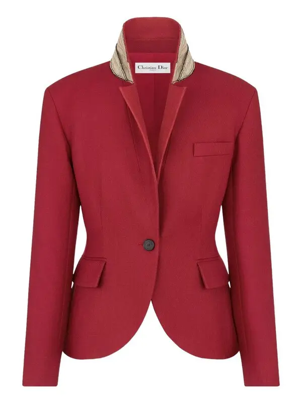 Dior Single-breasted Long-sleeved Jacket - Red