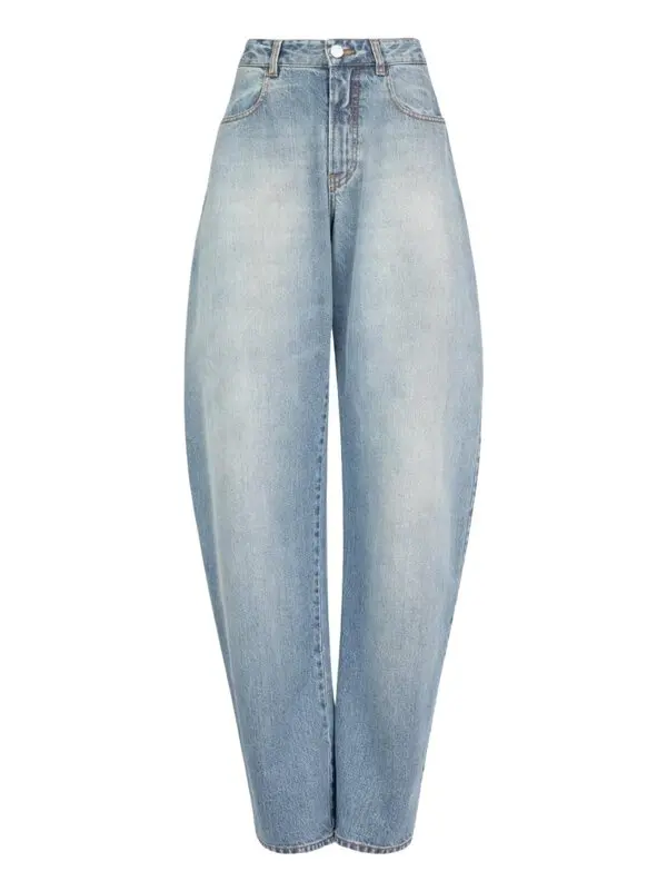 Alaïa Low-waist Round Jeans - Light Blue