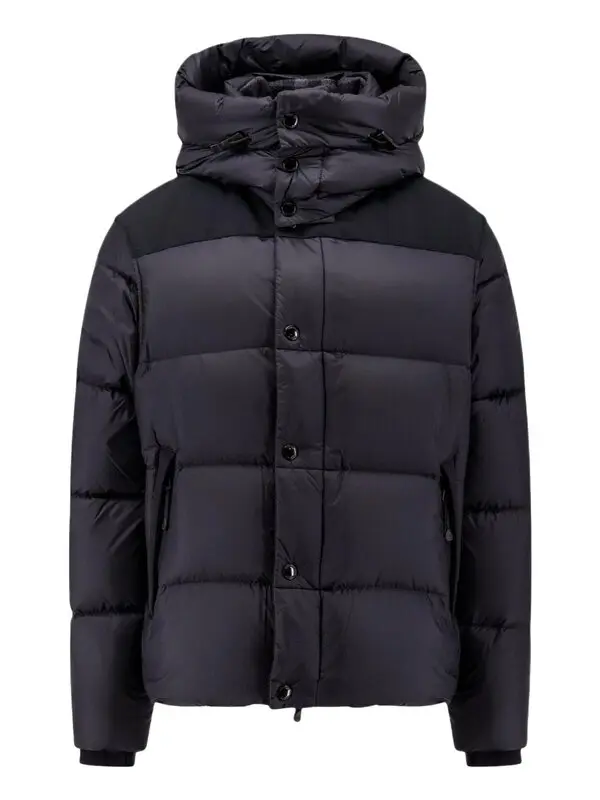 Burberry Hooded Padded Jacket With Removable Sleeves - Black